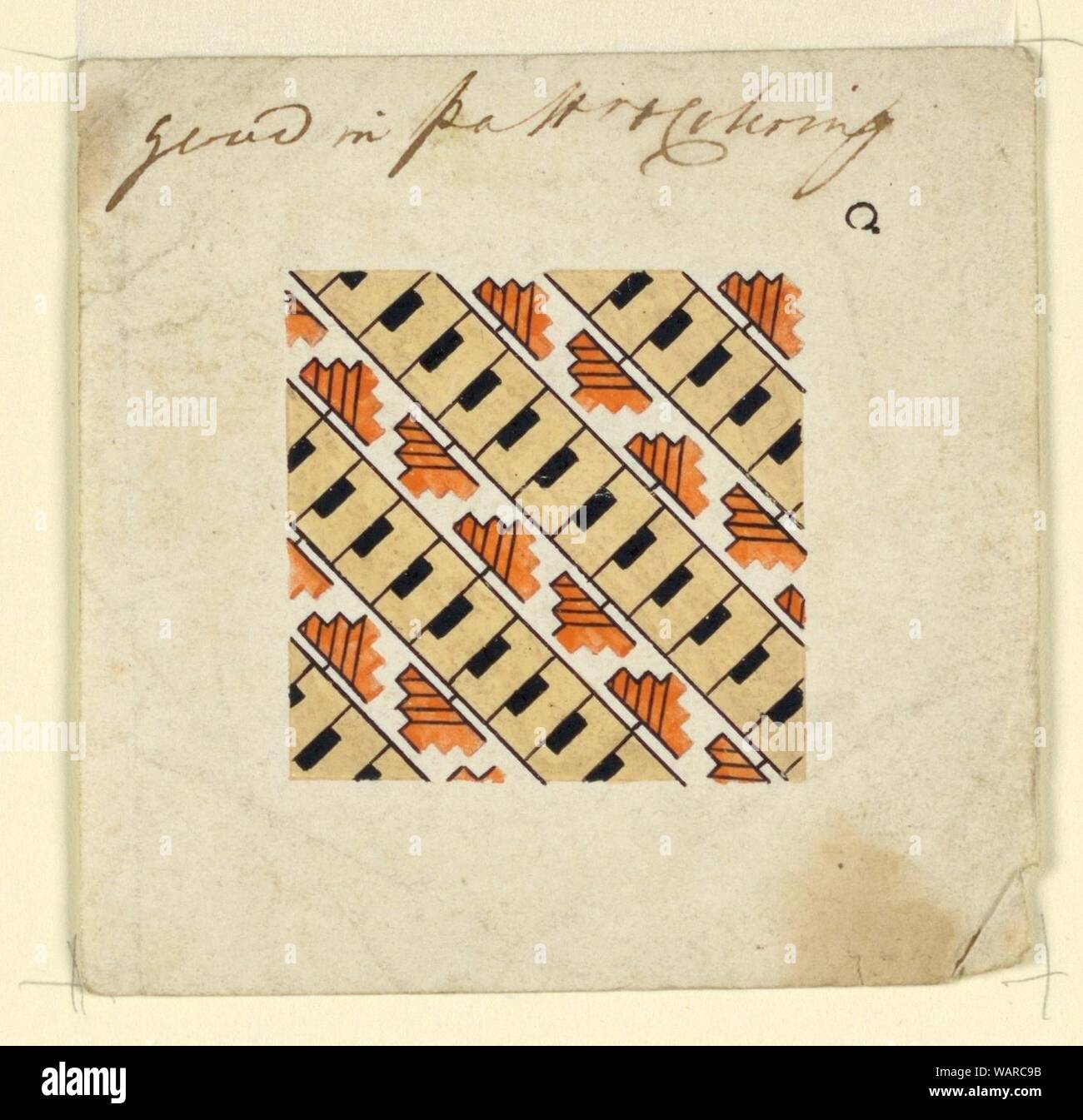Drawing, Design for Textile, ca. 1808–10 Stock Photo - Alamy