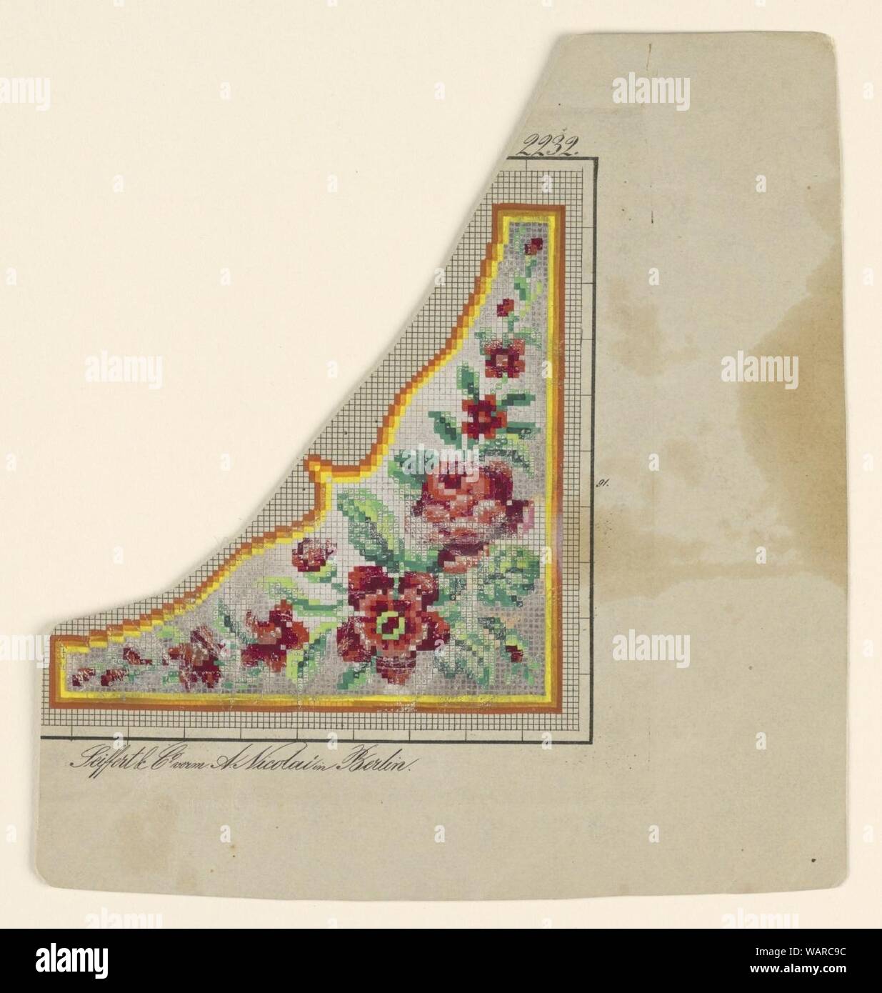 Drawing, Design for Textile, ca. 1860 Stock Photo - Alamy