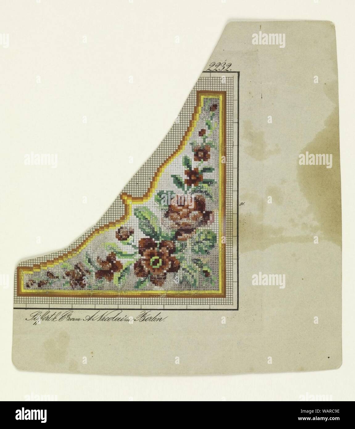 Drawing, Design for Textile, ca. 1860 Stock Photo - Alamy