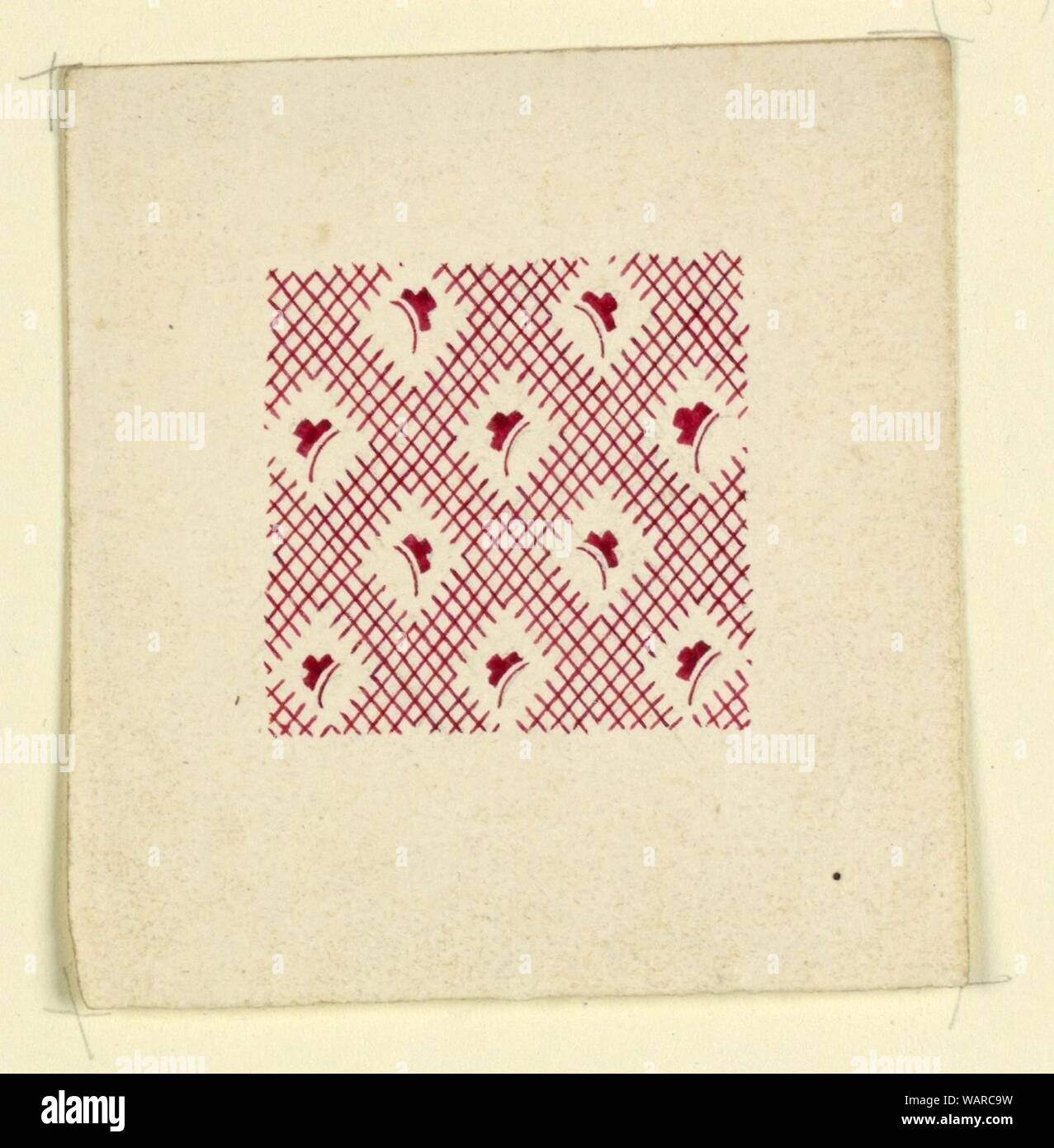 Drawing, Design for Textile, ca. 1808–10 Stock Photo - Alamy