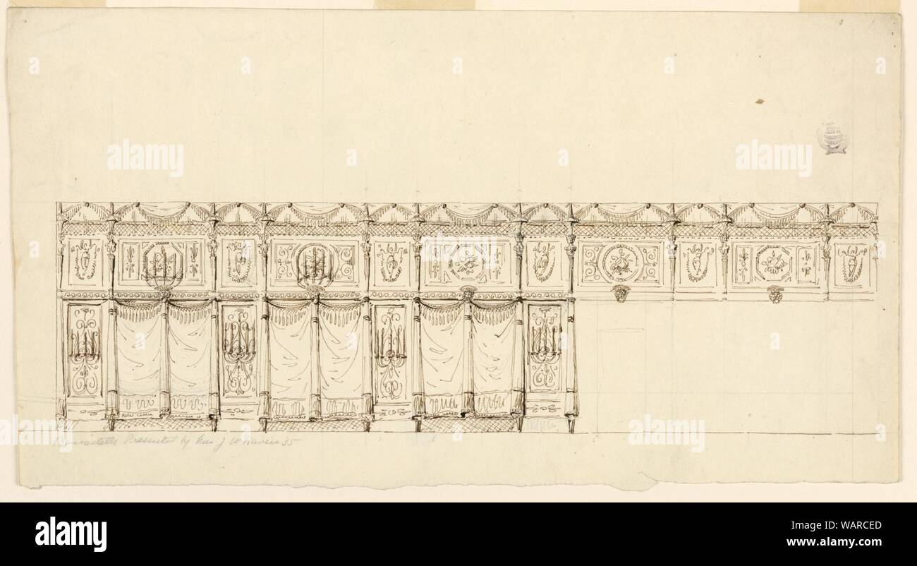 Drawing, Design for the Interior of a Passageway, 1800–1844 Stock Photo ...