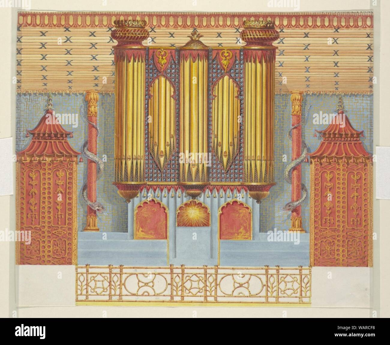 Drawing, Design for the North Wall of the Music Room, 1818–19 Stock ...
