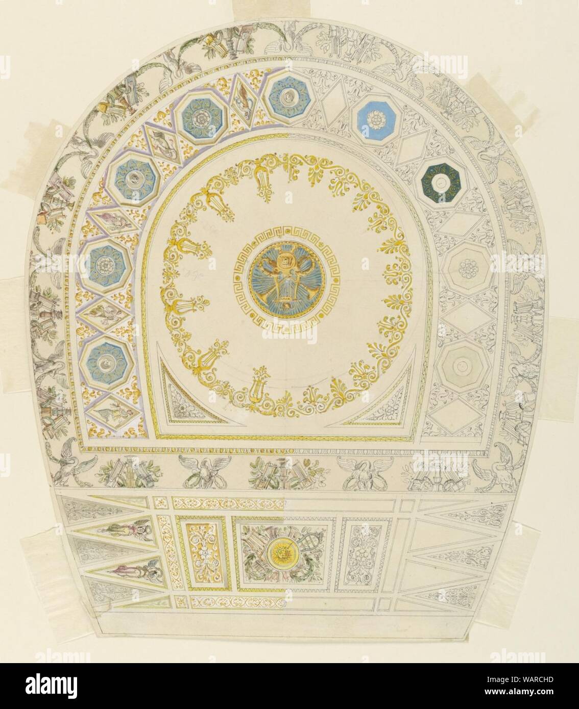 Drawing, Design for Theater Ceiling, ca. 1820 Stock Photo - Alamy