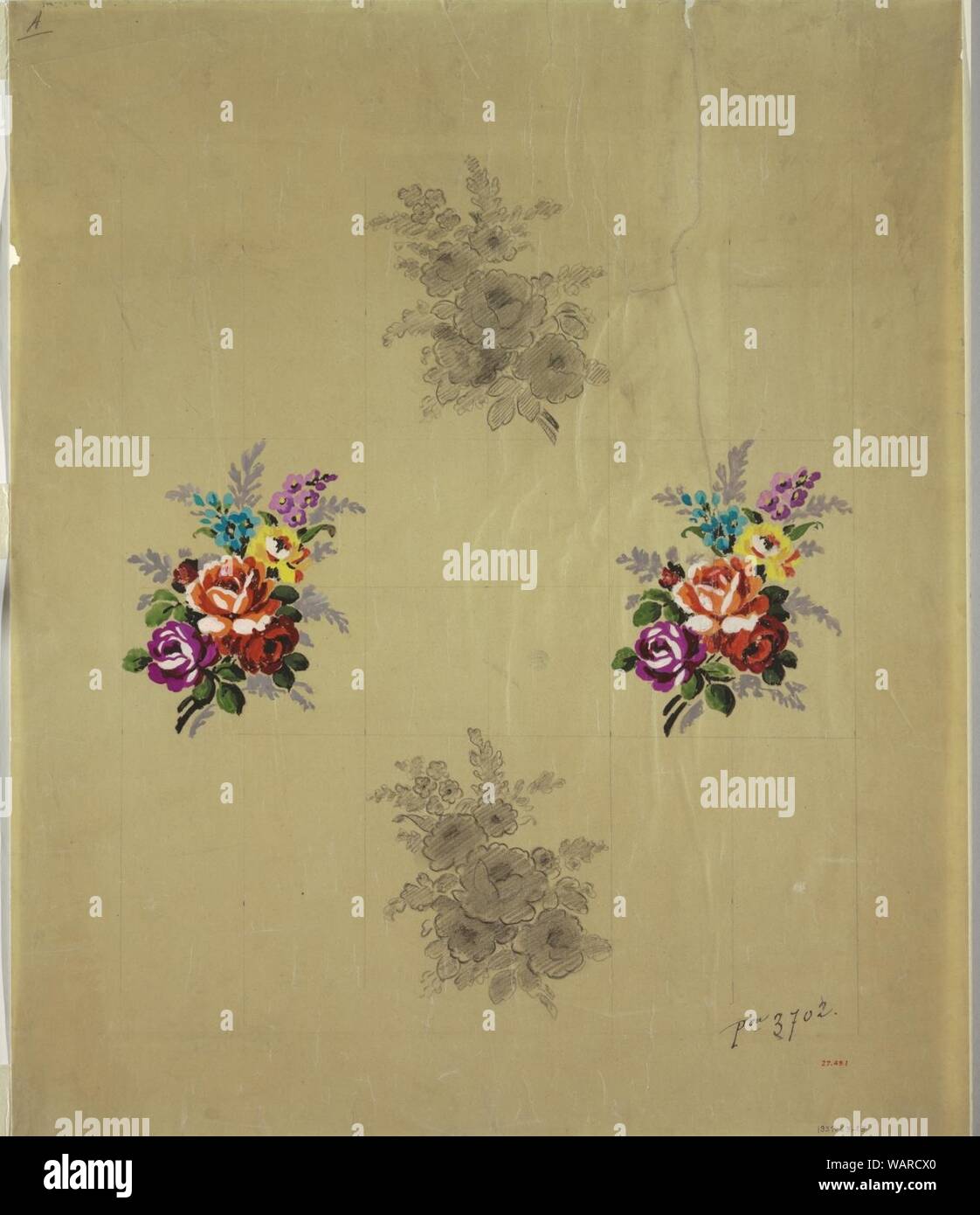 Drawing, Design for Woven Textile, 1919 Stock Photo - Alamy