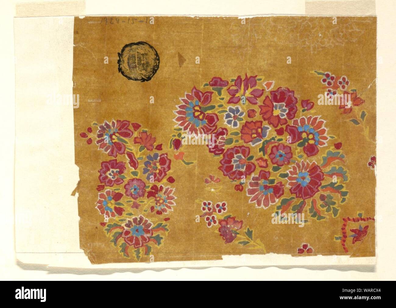 Drawing, Design for Woven Shawl with Indianizing Motifs, mid- 19th ...