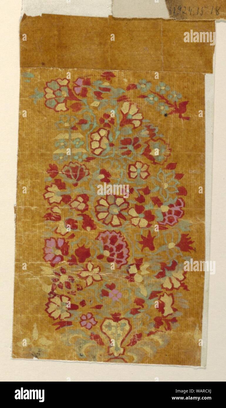 Drawing, Design for Woven Shawl with Indianizing Motifs, mid- 19th ...