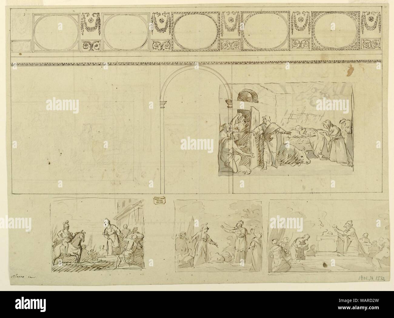 Drawing, Designs for a Church Wall, 1754–1831 Stock Photo - Alamy