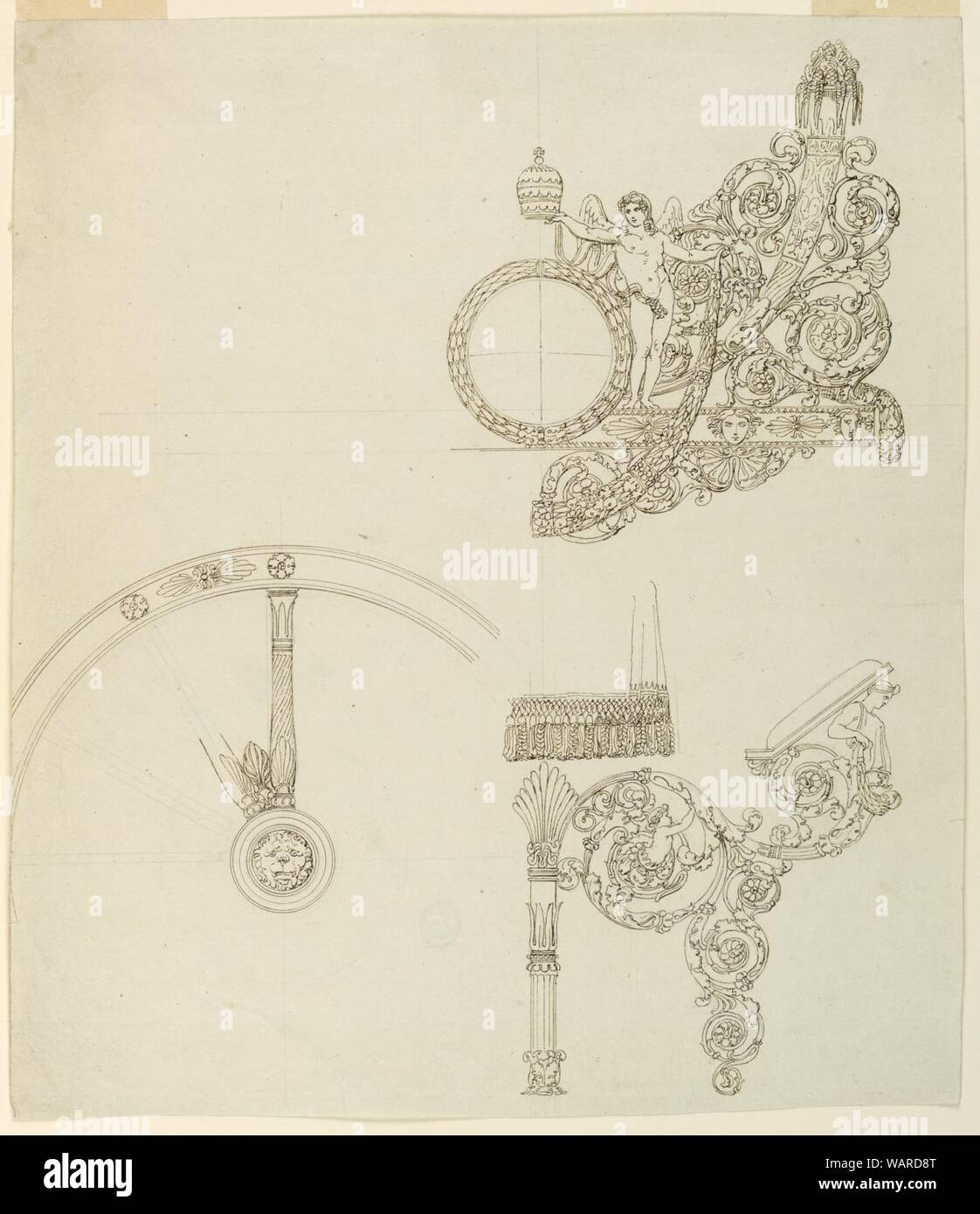 Drawing, Designs for Parts of a Coach, 1835–40 Stock Photo - Alamy