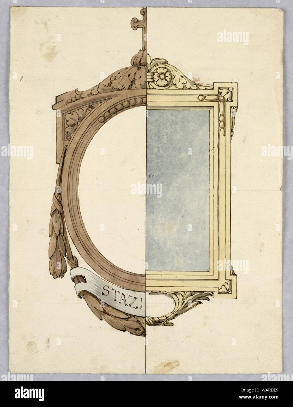 Drawing, Designs for Wooden Frames, 1820–40 Stock Photo - Alamy