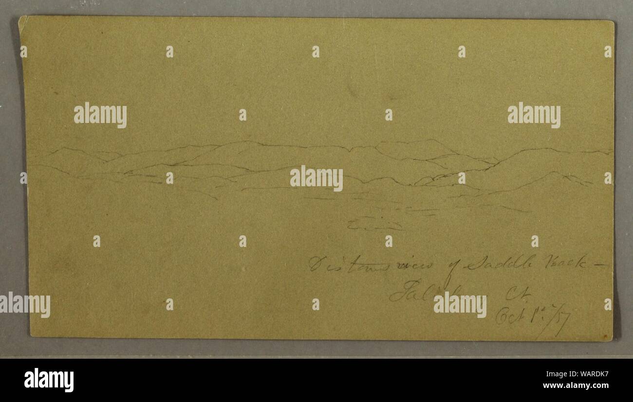 Drawing, Distant View of Saddleback Mountain, Maine, October 1, 1867 ...