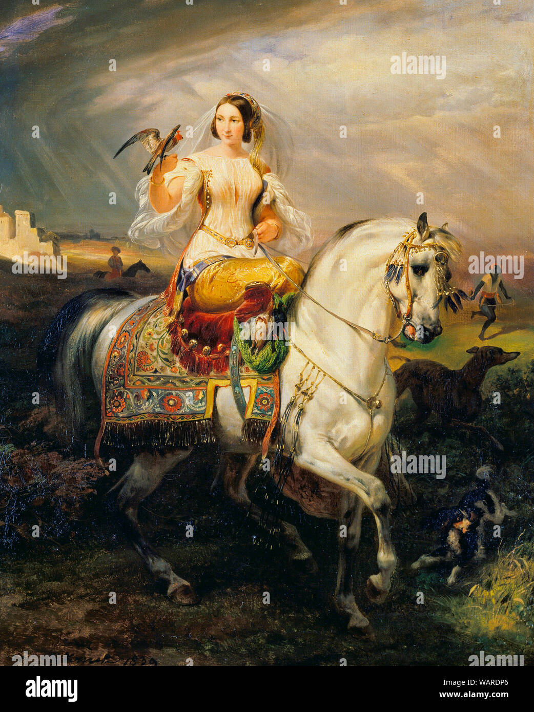 Lady with the hawk hi-res stock photography and images - Alamy