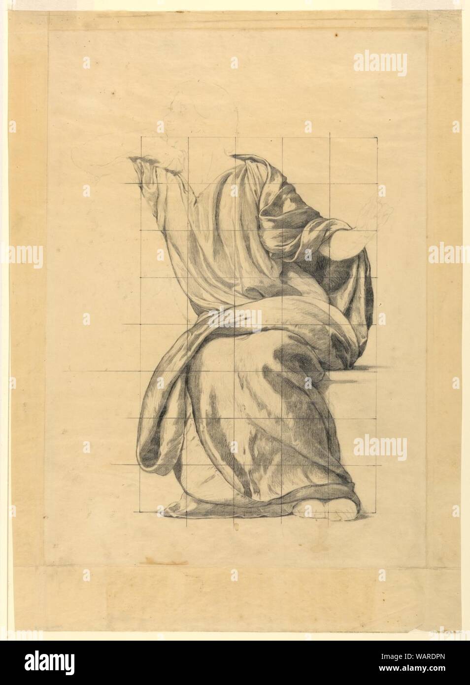 Drawing, Drapery Study for ‘Peace,, ca. 1906 Stock Photo - Alamy