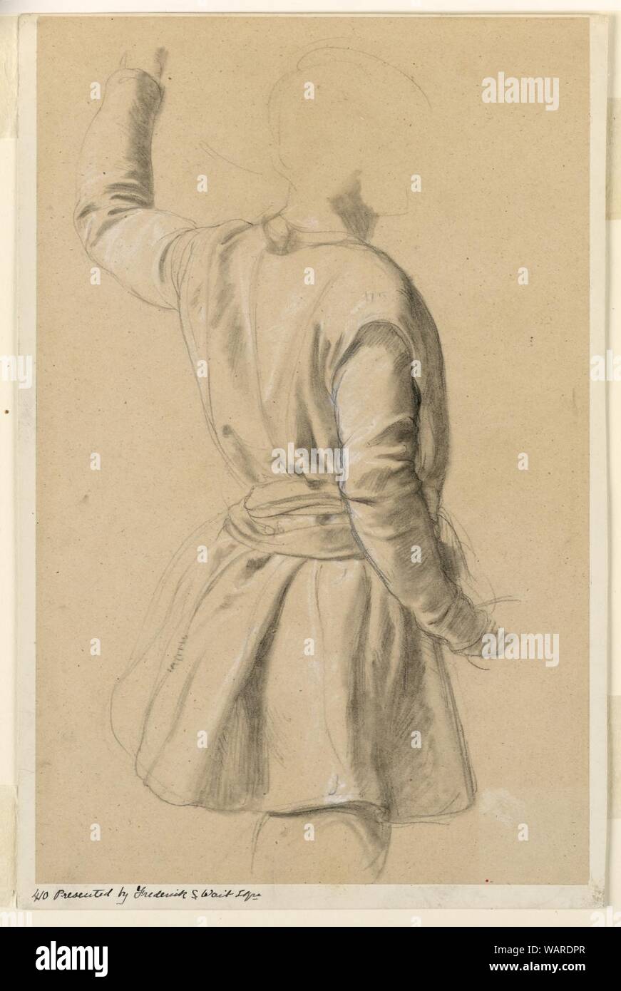 Drawing, Drapery Study, 19th century Stock Photo - Alamy