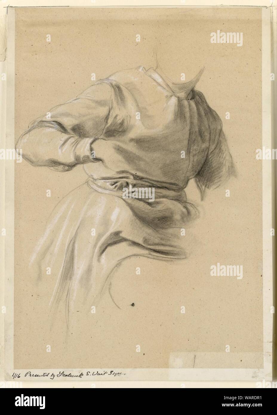 Drawing, Drapery Study, 19th century Stock Photo - Alamy