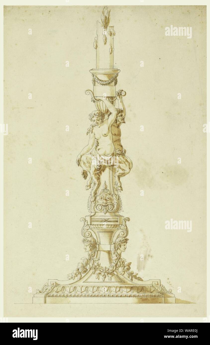 Drawing, Elevation of a Candlestick, ca. 1790 Stock Photo - Alamy