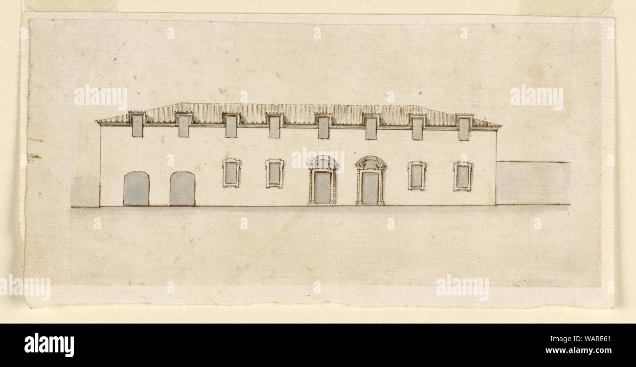 Drawing, Elevation of a royal building, ca. 1746 Stock Photo - Alamy