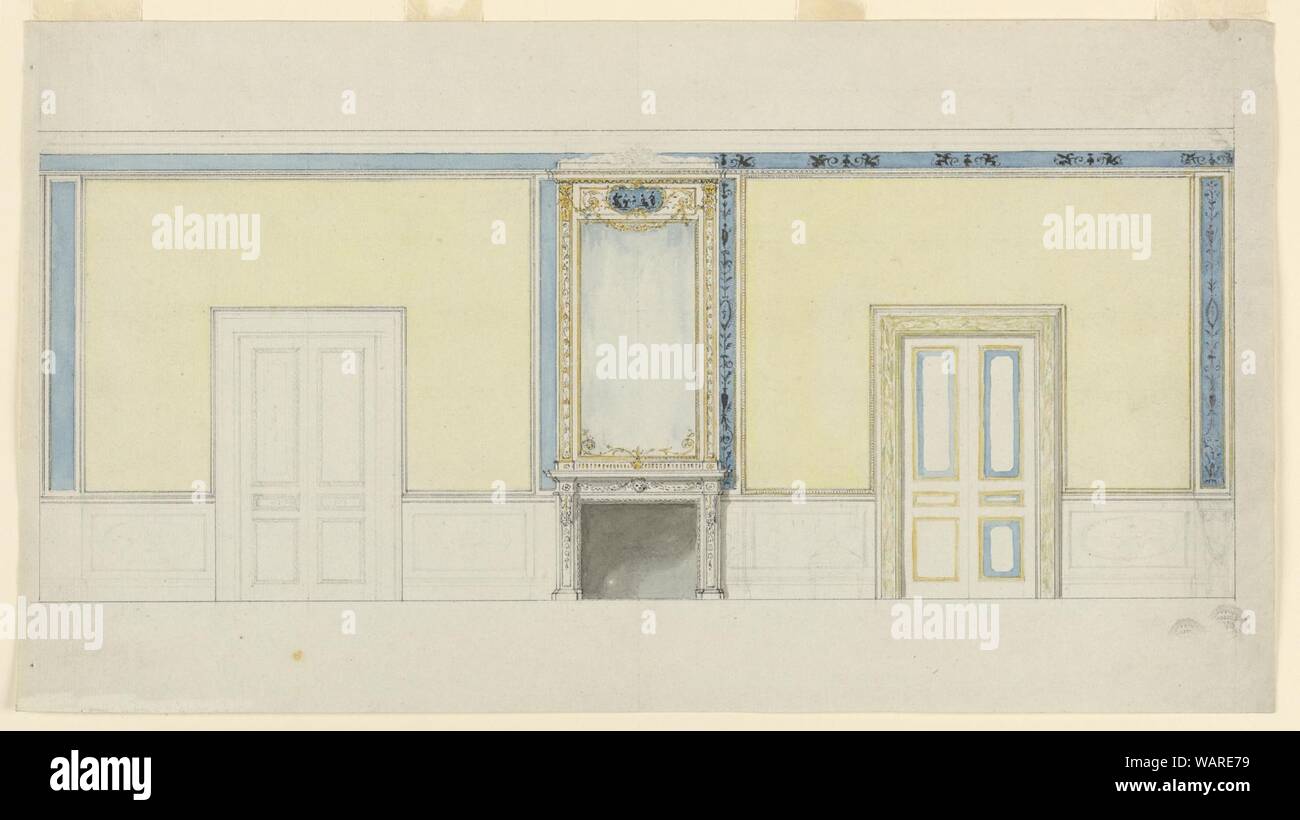 Drawing, Elevation of a Wall, 1800–1825 Stock Photo - Alamy