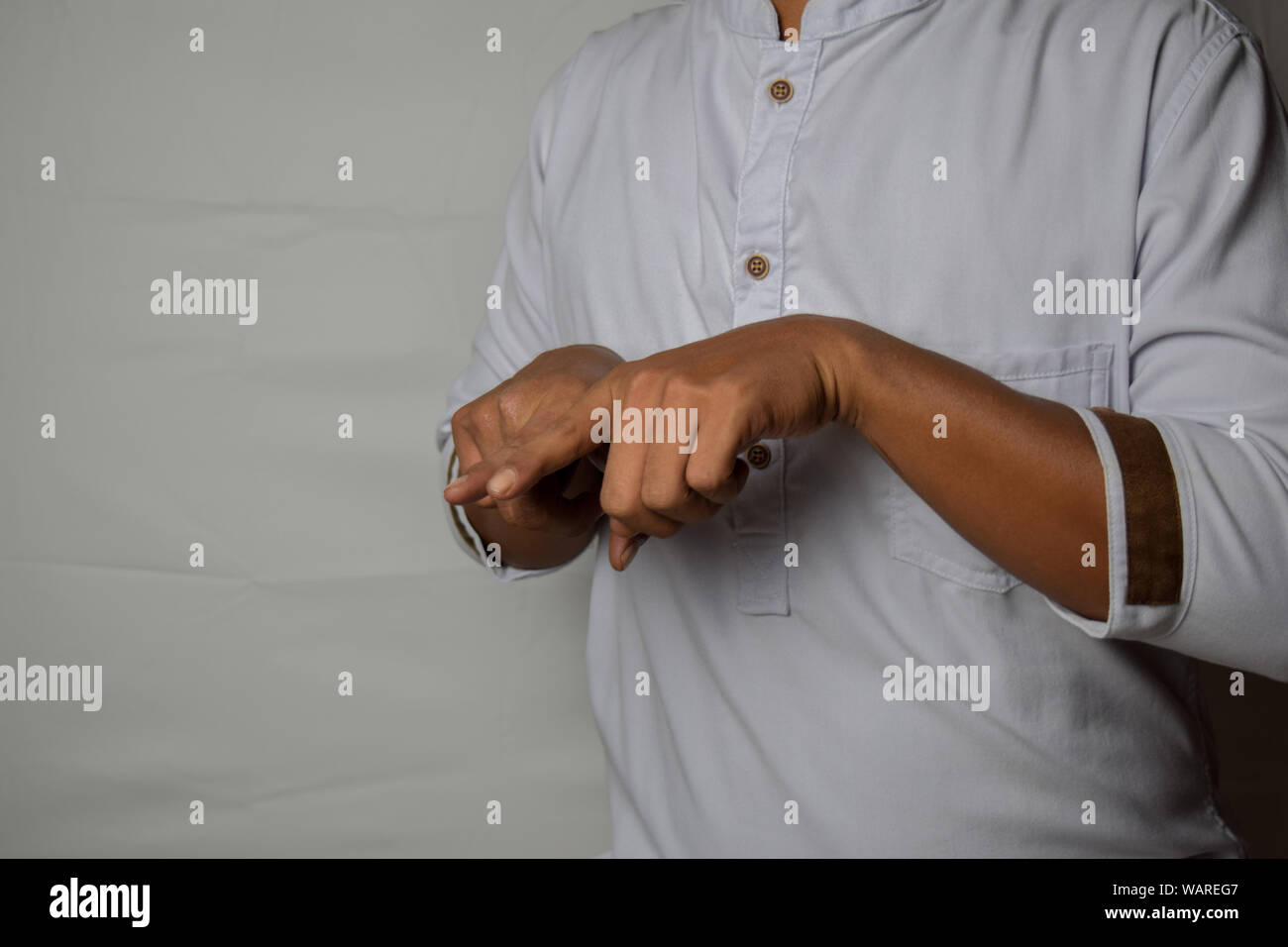 Hand sign interpreter for the deaf hi-res stock photography and images ...
