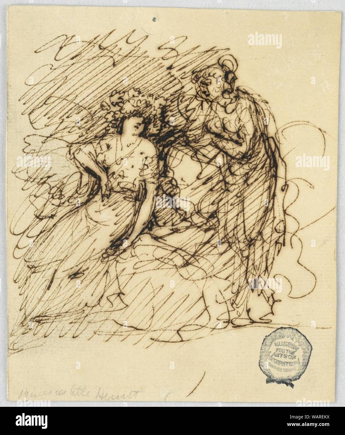 Sketch girl 19th century hi-res stock photography and images - Alamy