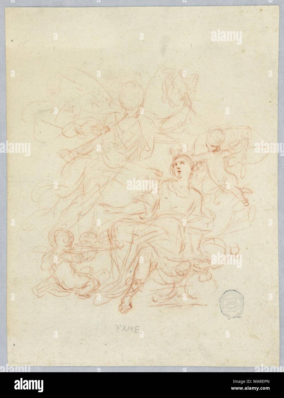 Drawing, Figure Crowned by Angel with Putti, 1600–1800 Stock Photo - Alamy