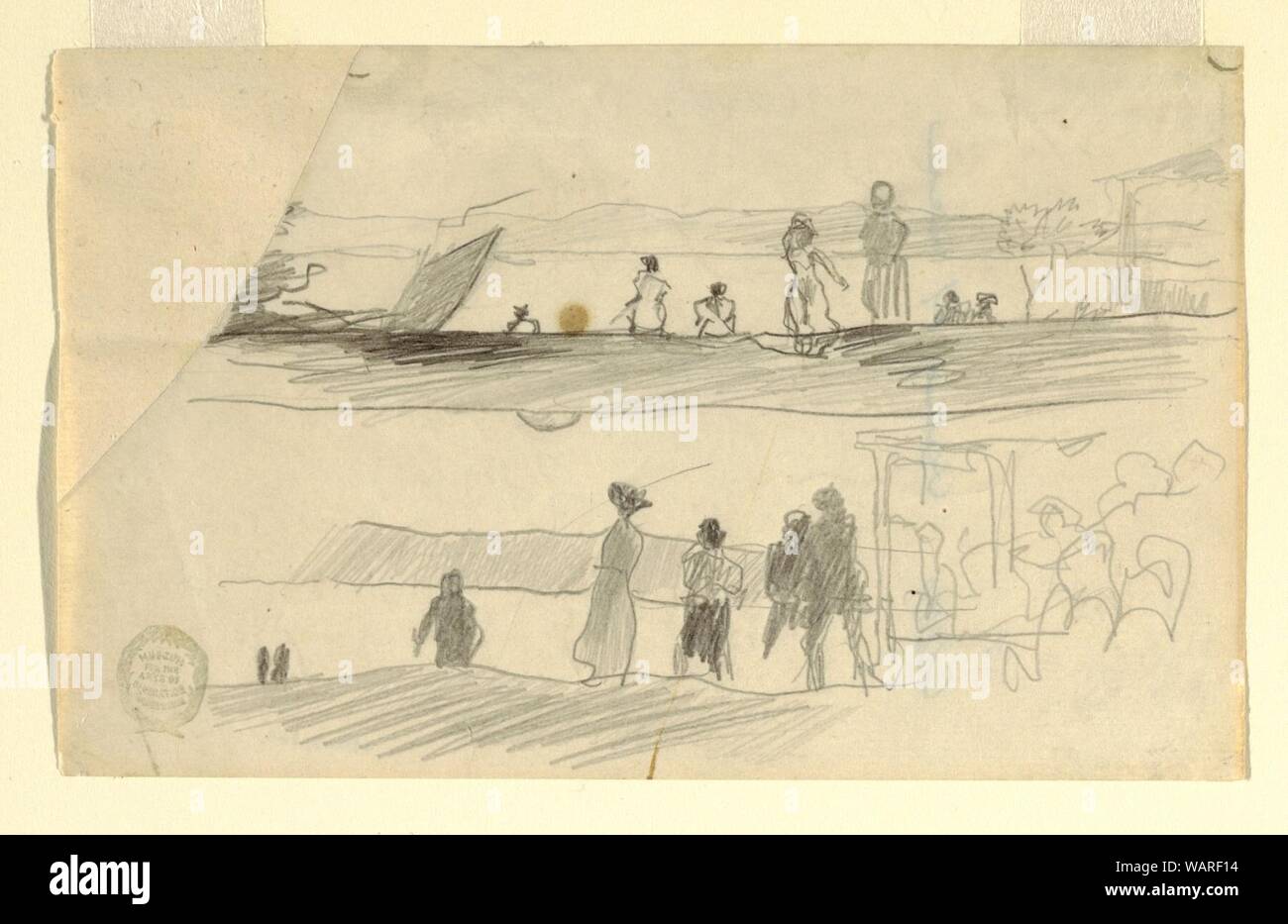 Figures overlooking bay hi-res stock photography and images - Alamy