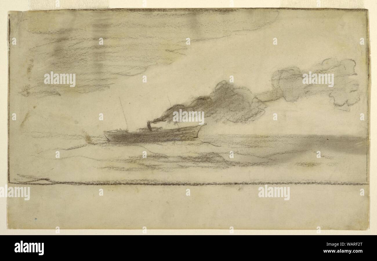 Drawing, Fishing Trawler, ca. 1881 Stock Photo - Alamy