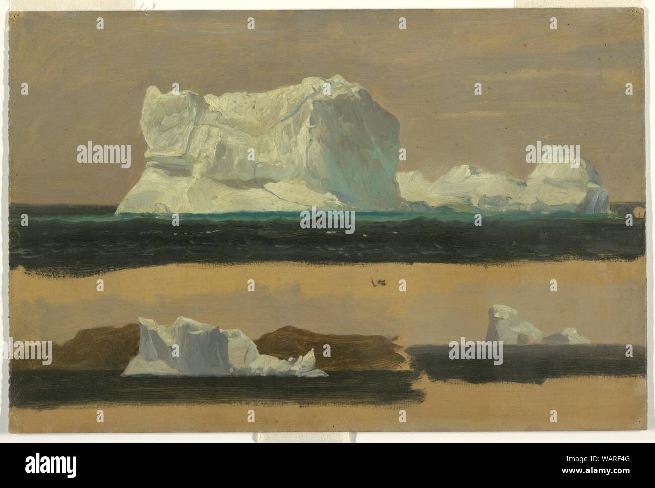 Drawing, Floating Icebergs, July 4, 1859 Stock Photo - Alamy