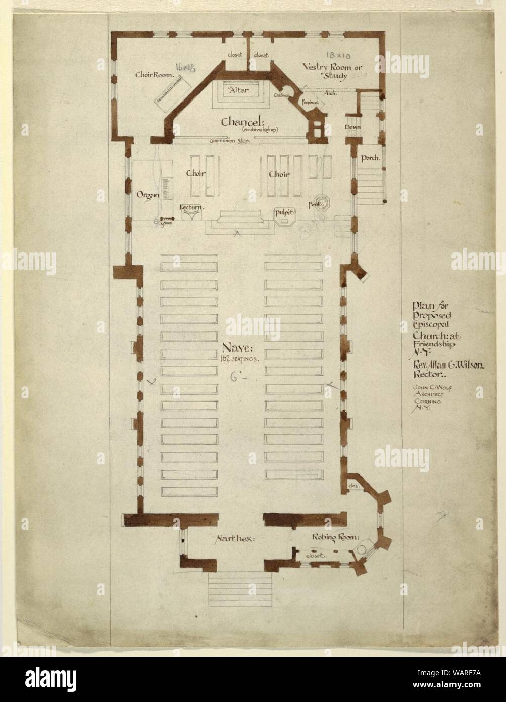 Floor plan of church hi-res stock photography and images - Alamy