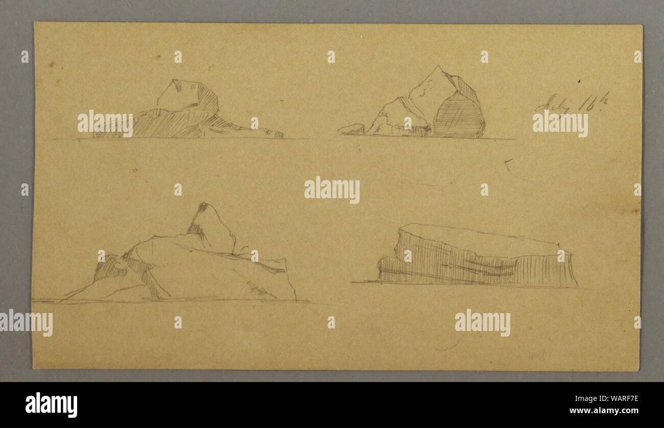 Drawing, Floating Icebergs, July 16, 1859 Stock Photo - Alamy