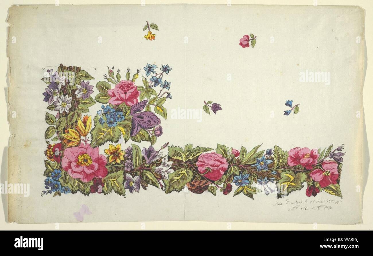 Floral drawing 1800 hi-res stock photography and images - Alamy