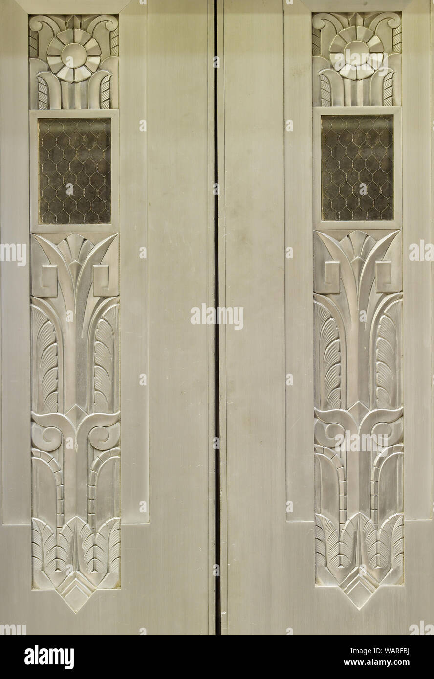Doors of stack service elevator on fifth floor. Library of Congress ...
