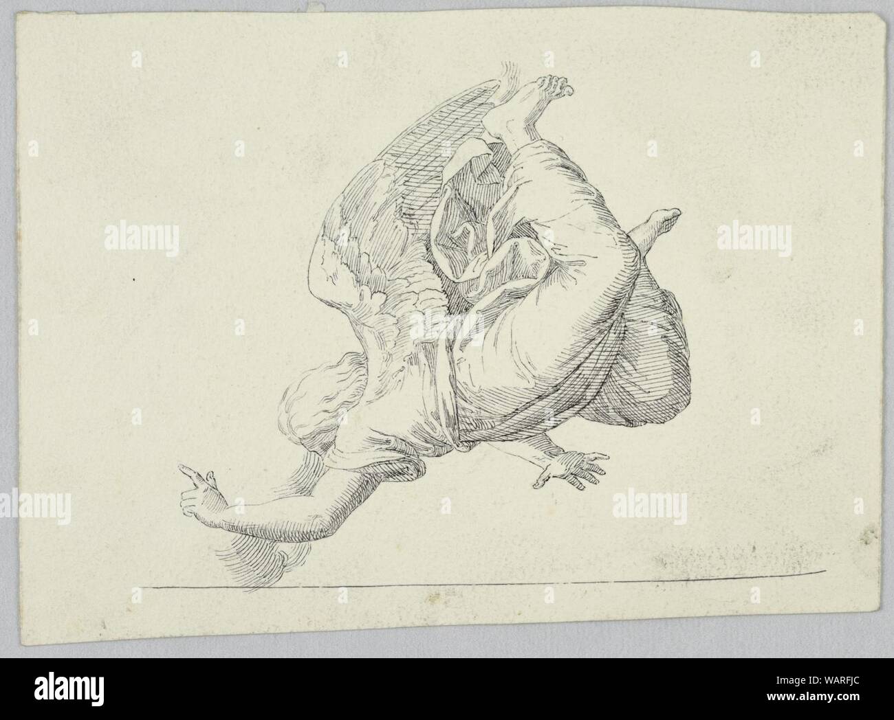Drawing, Flying Angel, 1820–40 Stock Photo - Alamy