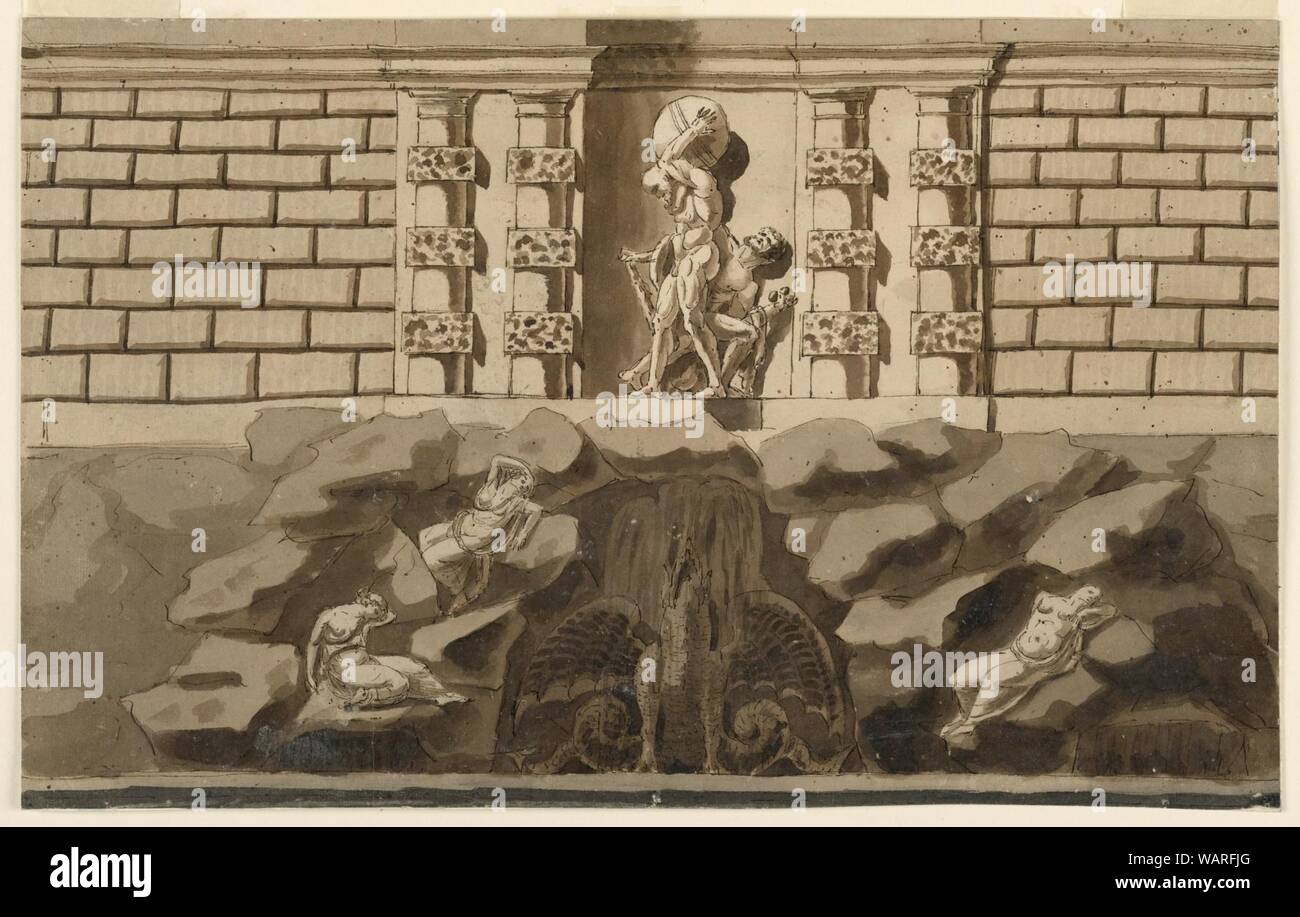 Drawing, Fountain and Grotto, 1800–1830 Stock Photo - Alamy