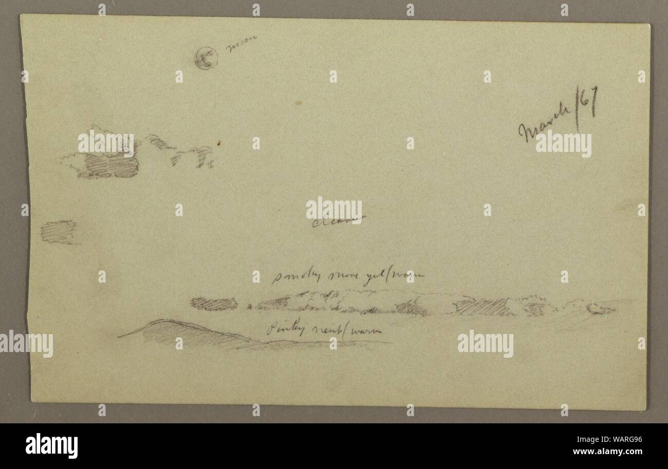 Drawing, Full Moon, Clouds, 1860s Stock Photo - Alamy