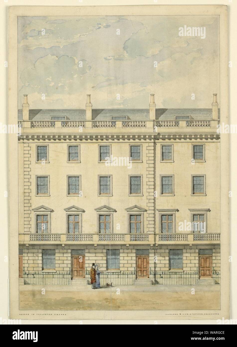 Drawing, Ghouses in Eccleston Square, 1830–40 Stock Photo - Alamy