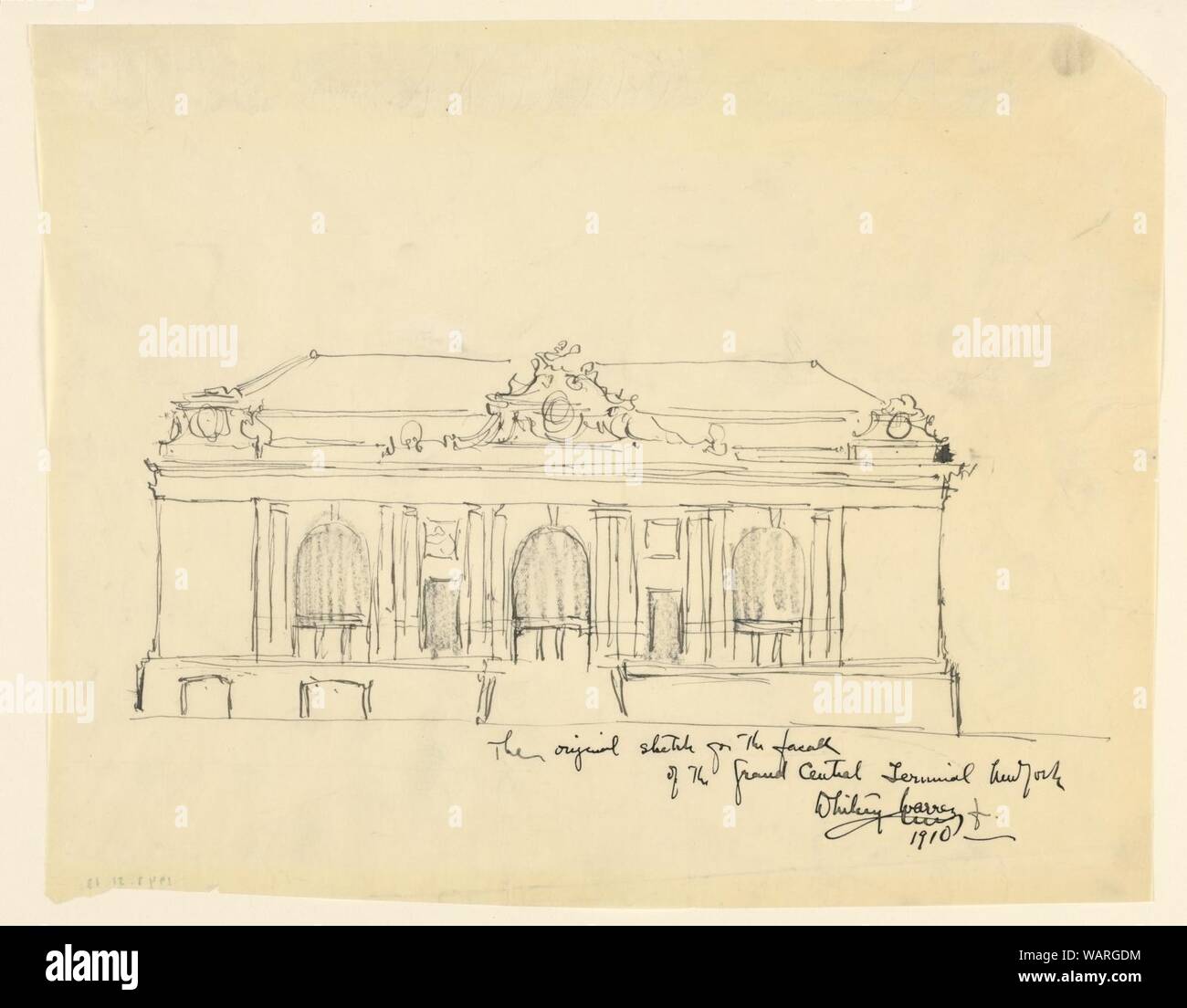 Drawing, Grand Central Terminal, New York, NY- Design for Façade, 1910 ...
