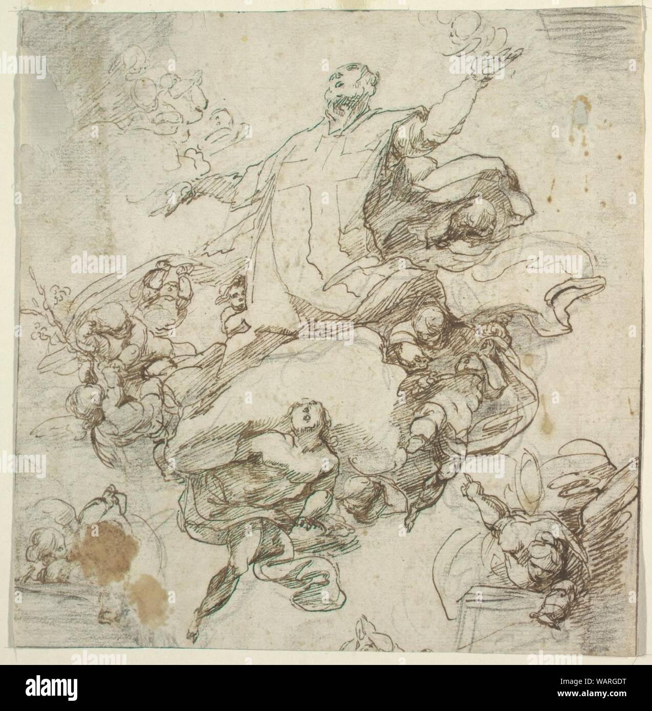 Drawing, Glorification of St. Filippo Neri, 1624–1706 Stock Photo - Alamy