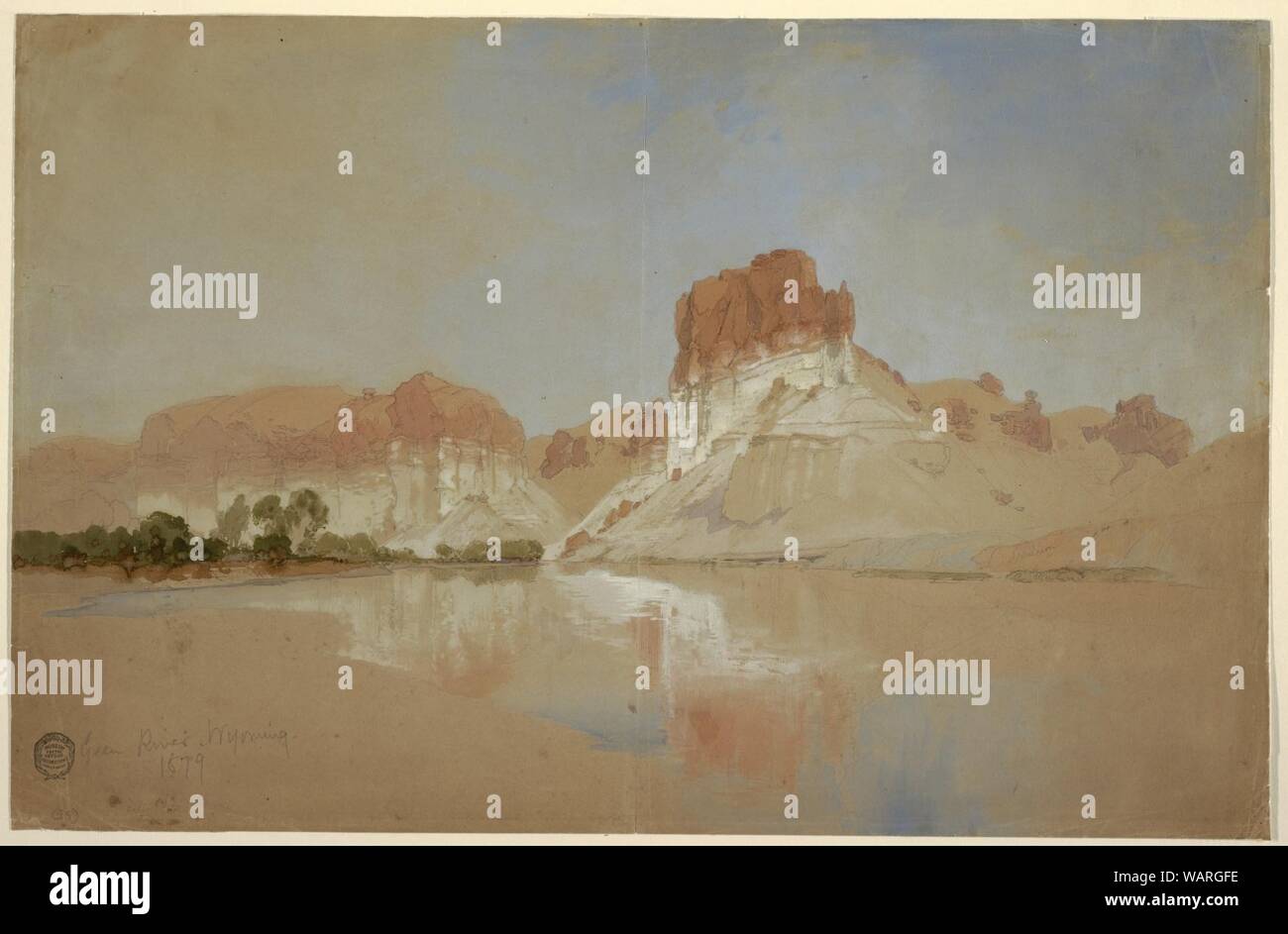 Drawing, Green River, Wyoming Territory, 1879 Stock Photo - Alamy