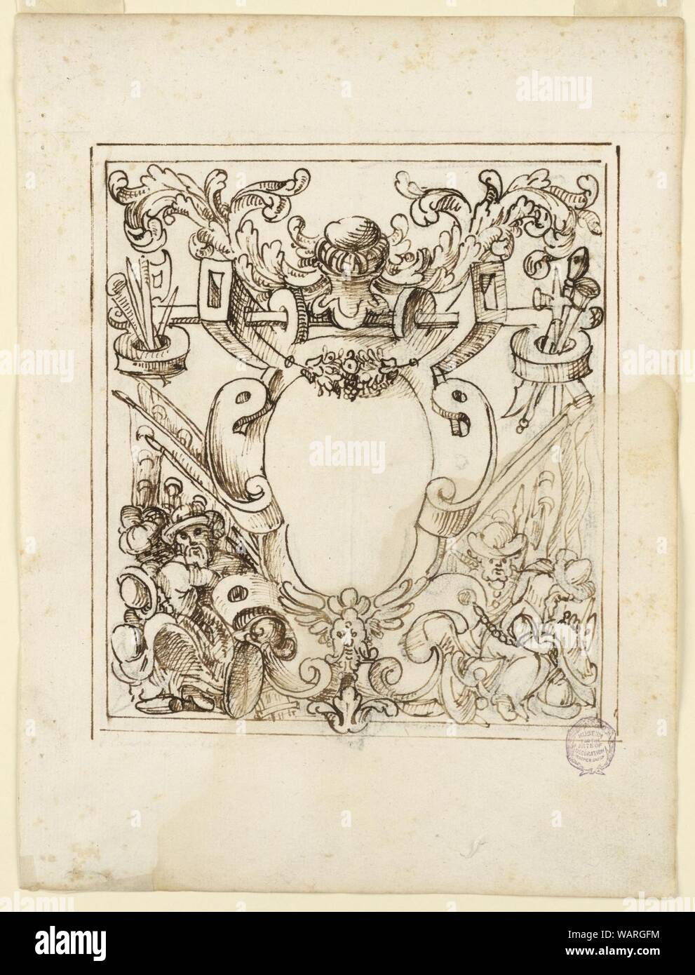 Drawing, Grotesque Design, early 17th century Stock Photo - Alamy