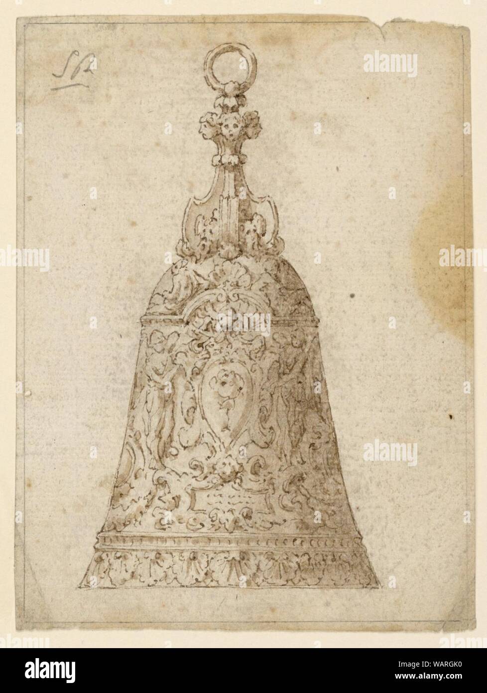 Drawing, Hand bell, 1825 Stock Photo - Alamy