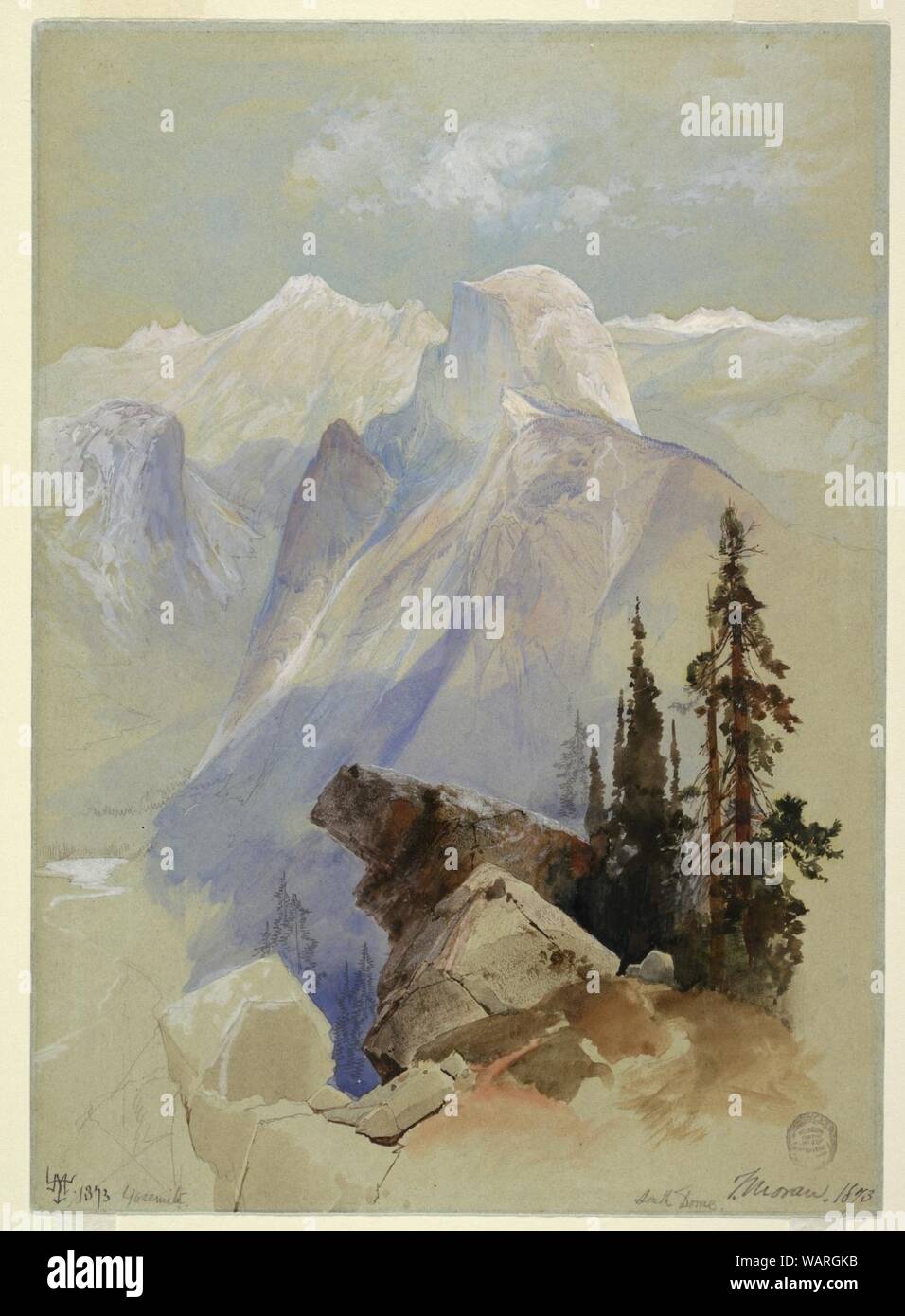 Drawing, Half Dome, Yosemite, 1873 Stock Photo - Alamy