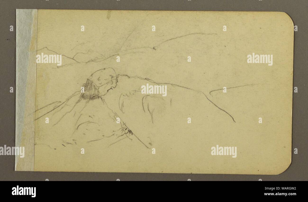 Drawing, Hill and Mountain Ranges, San Bernal Peak, 1889 Stock Photo ...