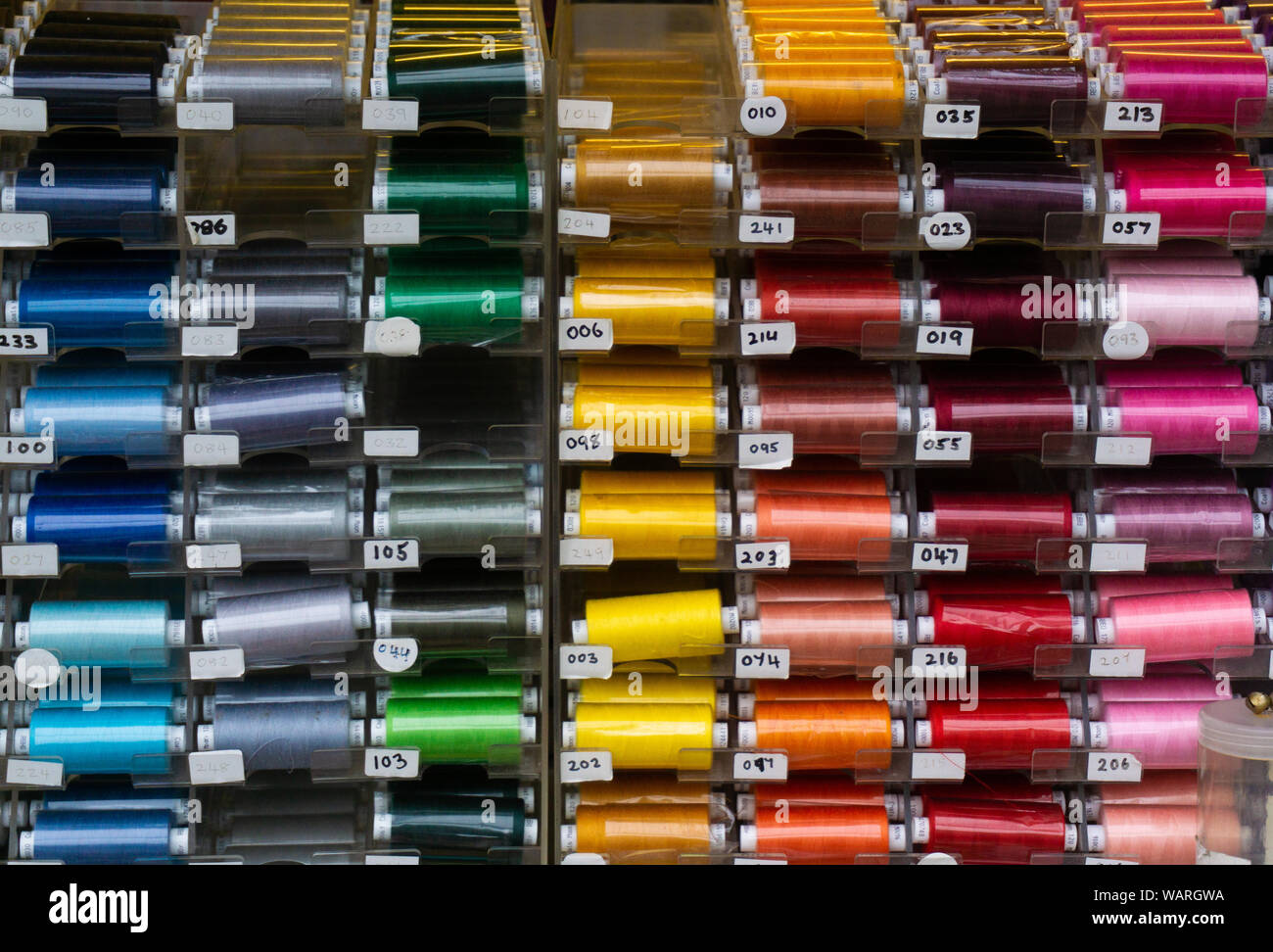 Spools of Sewing Thread Stock Photo - Alamy