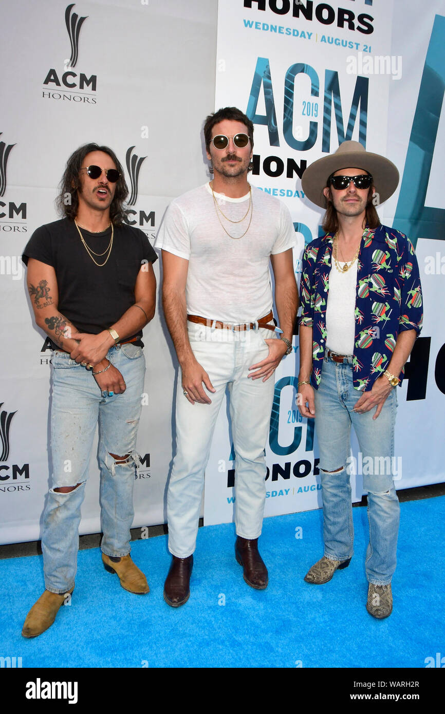 Nashville, Tennessee, USA. 21st Aug, 2019. Mark Wystrach, Cameron Duddy ...