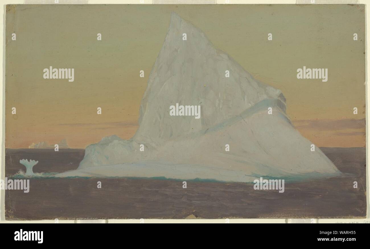 Drawing, Iceberg and Ice Flower, June or July 1859 Stock Photo - Alamy