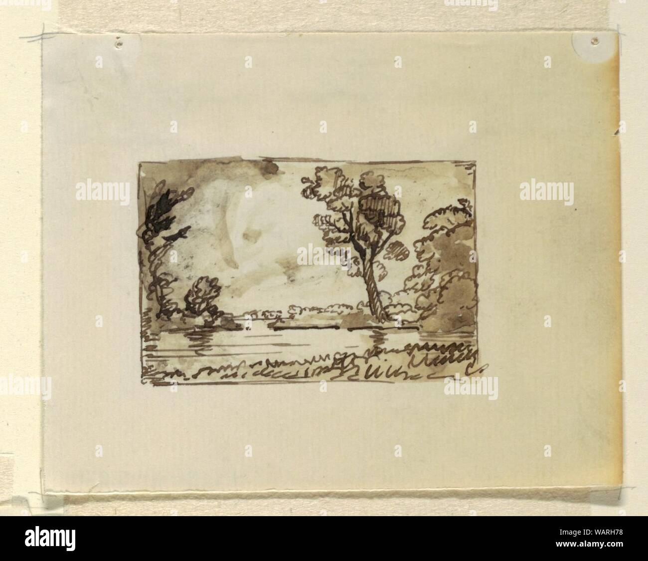 Drawing, Imaginary Landscape with, ca. 1870–73 Stock Photo - Alamy