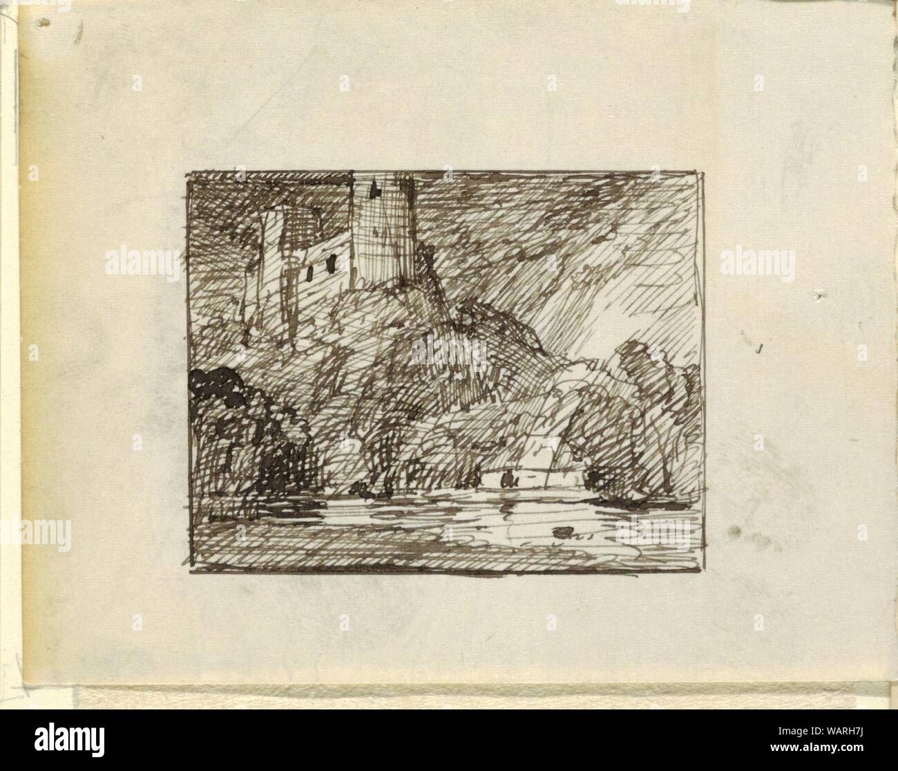 Drawing, Imaginary Landscape with, ca. 1870–73 Stock Photo - Alamy