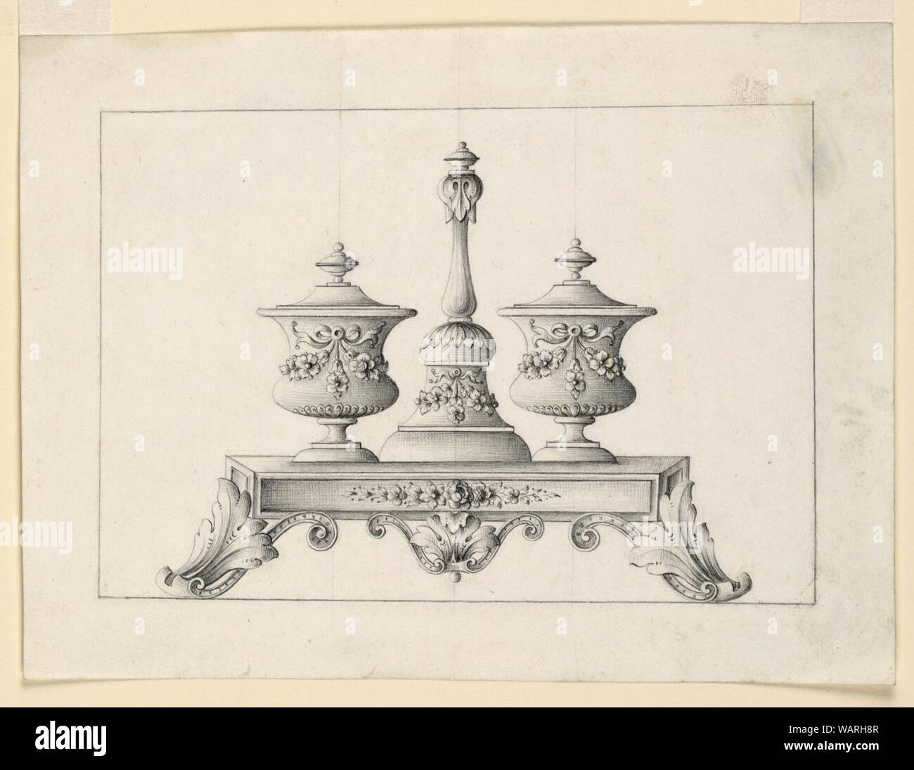Drawing, Inkstand, 1860–80 Stock Photo - Alamy
