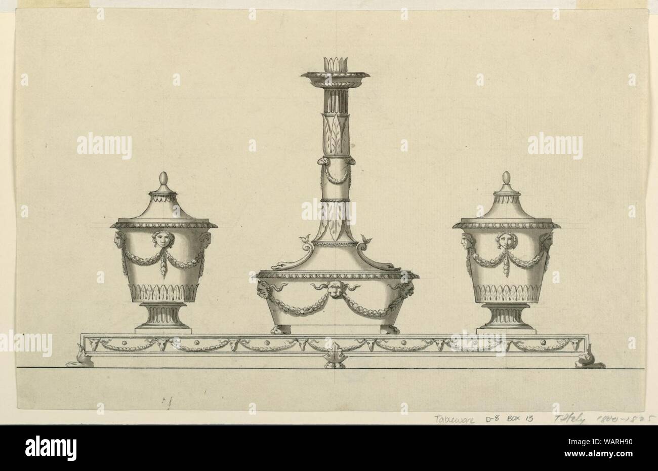Drawing, Inkstand, 1800–1825 Stock Photo - Alamy