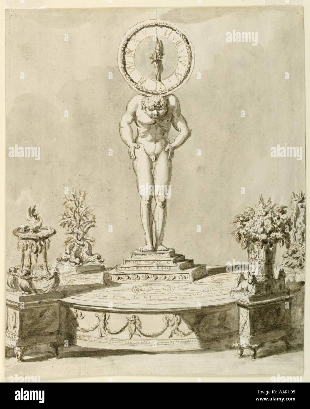 Drawing, Inkstand, ca. 1800 Stock Photo - Alamy
